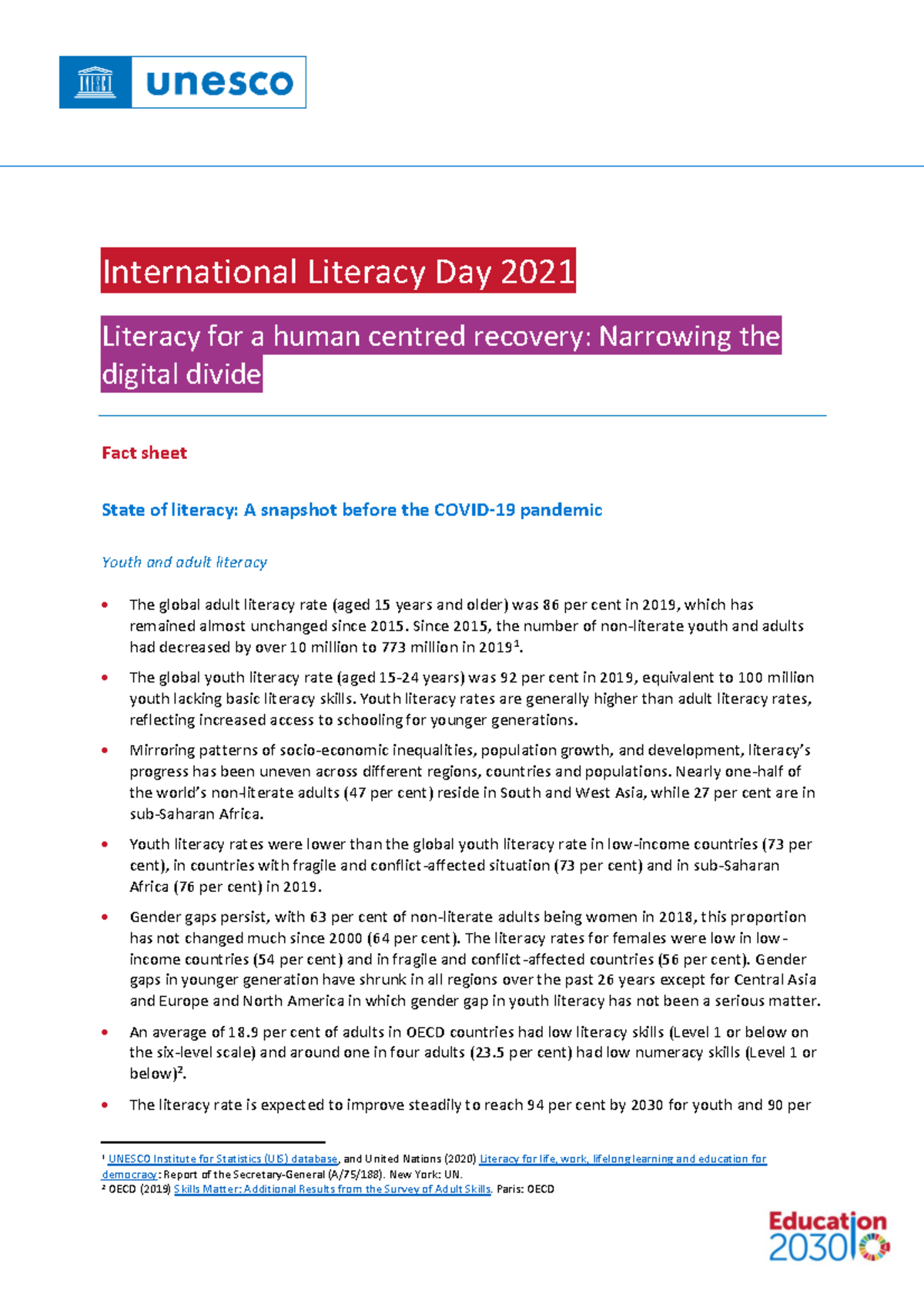 Ild 2021 fact sheet - reto lectura - Literacy for a human centred ...