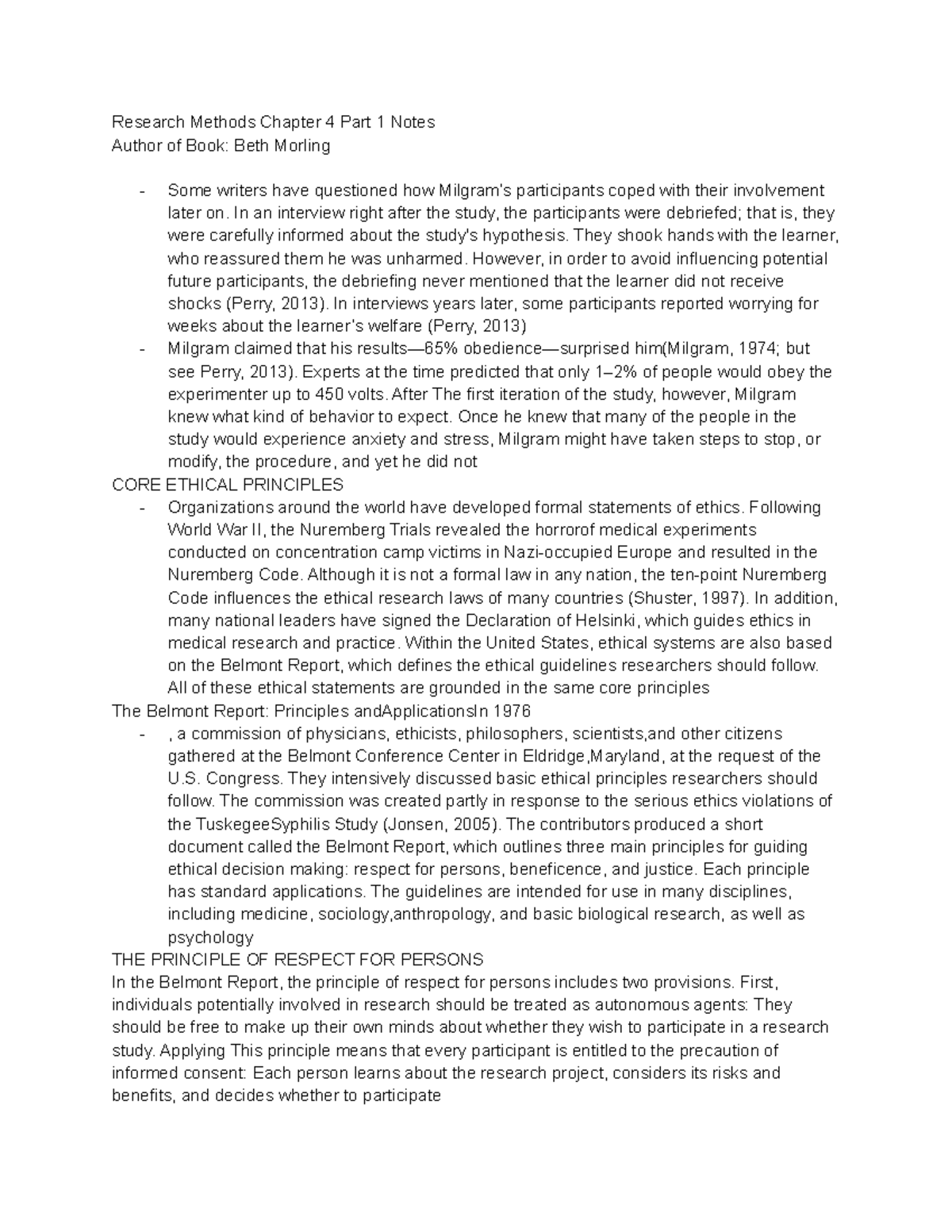 Research Methods Chapter 4 Part 1 Notes - Research Methods Chapter 4 ...