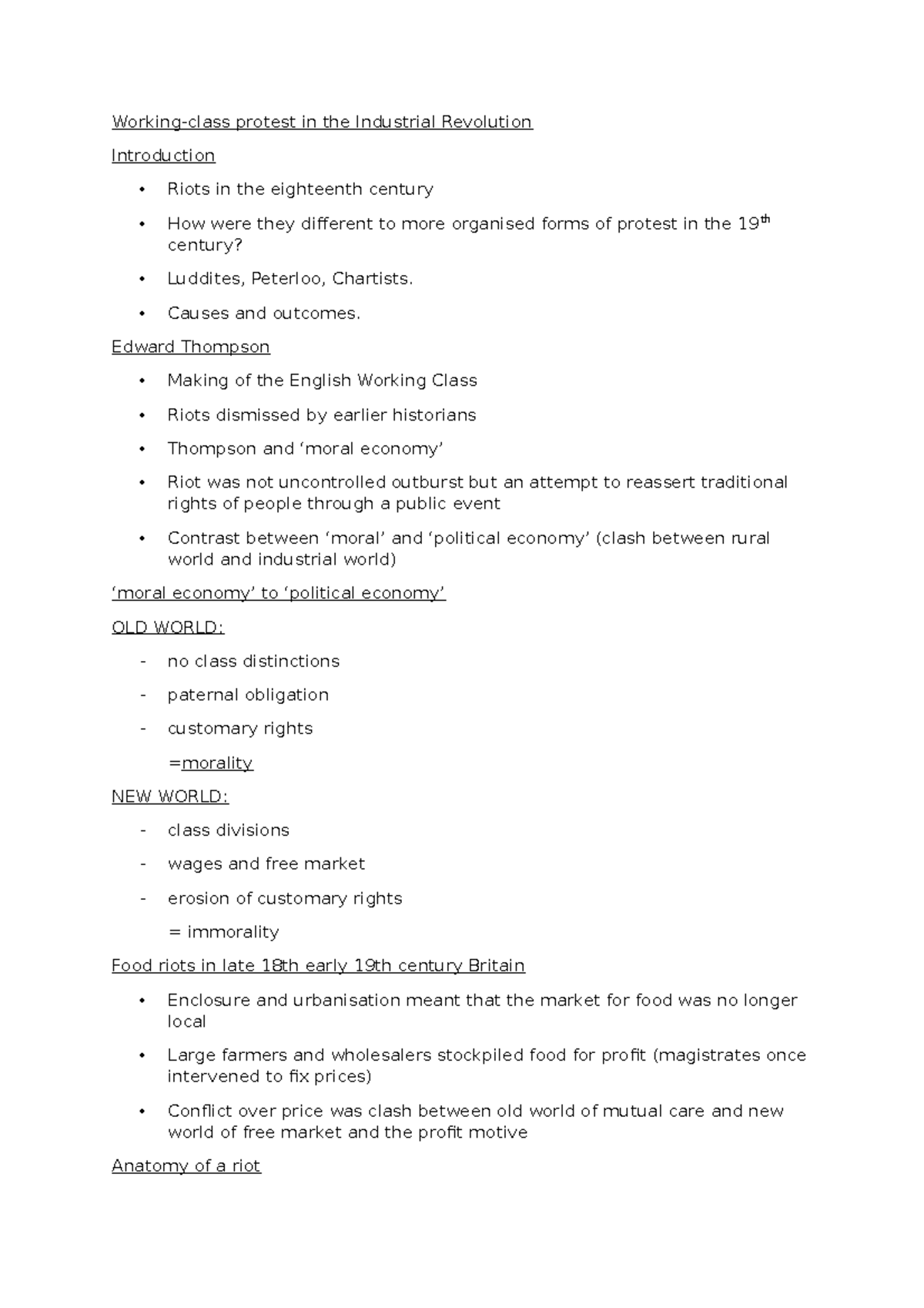 Working - Working-class protest in the Industrial Revolution ...