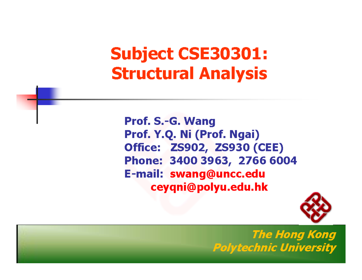 5 Analysis Of Statically Indeterminate Structures By The Force Method Polytechnic University