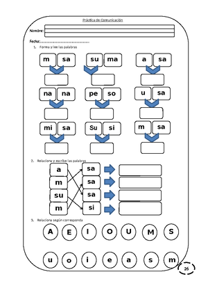 2 forma palabras de 2 silabas - Prácticas - Práctica de Comunicación ...