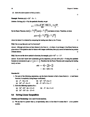 MATH051- Parabola Summary AND Exercise - Engineering Calculus 1 - Studocu