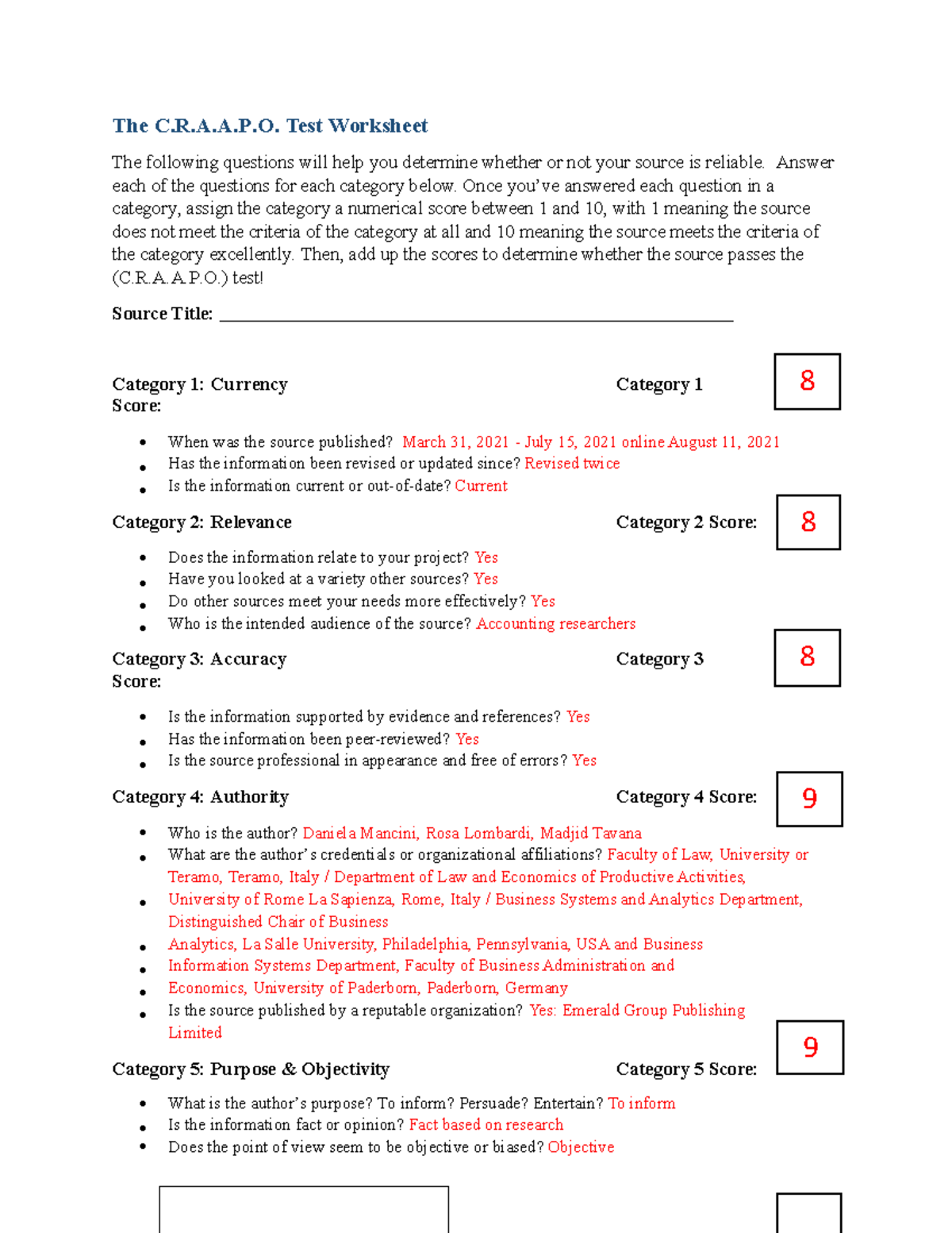 Craapo test - Four research pathways for understanding the role of ...