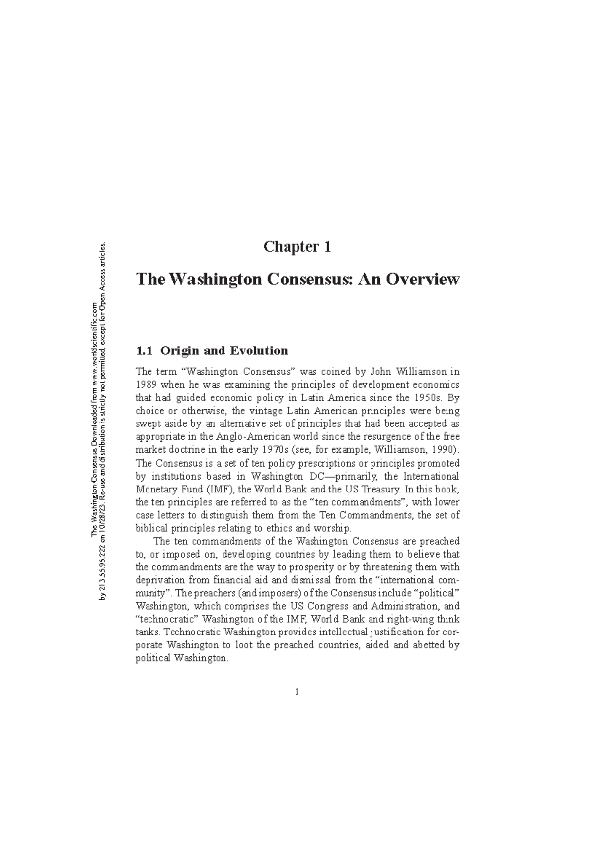 2021 the washington consensus an overview - 6"×9" b4231 Washington Consensus, The: A - Studocu