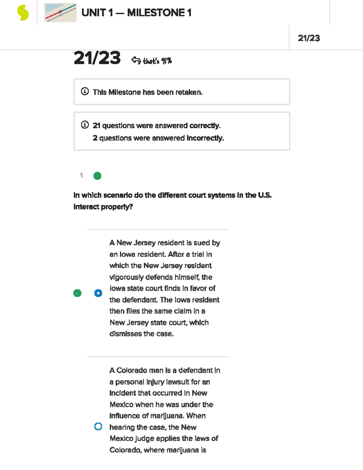 UNIT 1 Milestone 21 Outof 23 - Bus-206 - Studocu