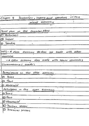 Chapter 3 - Chapter 3 Production, income and spending in a mixed ...
