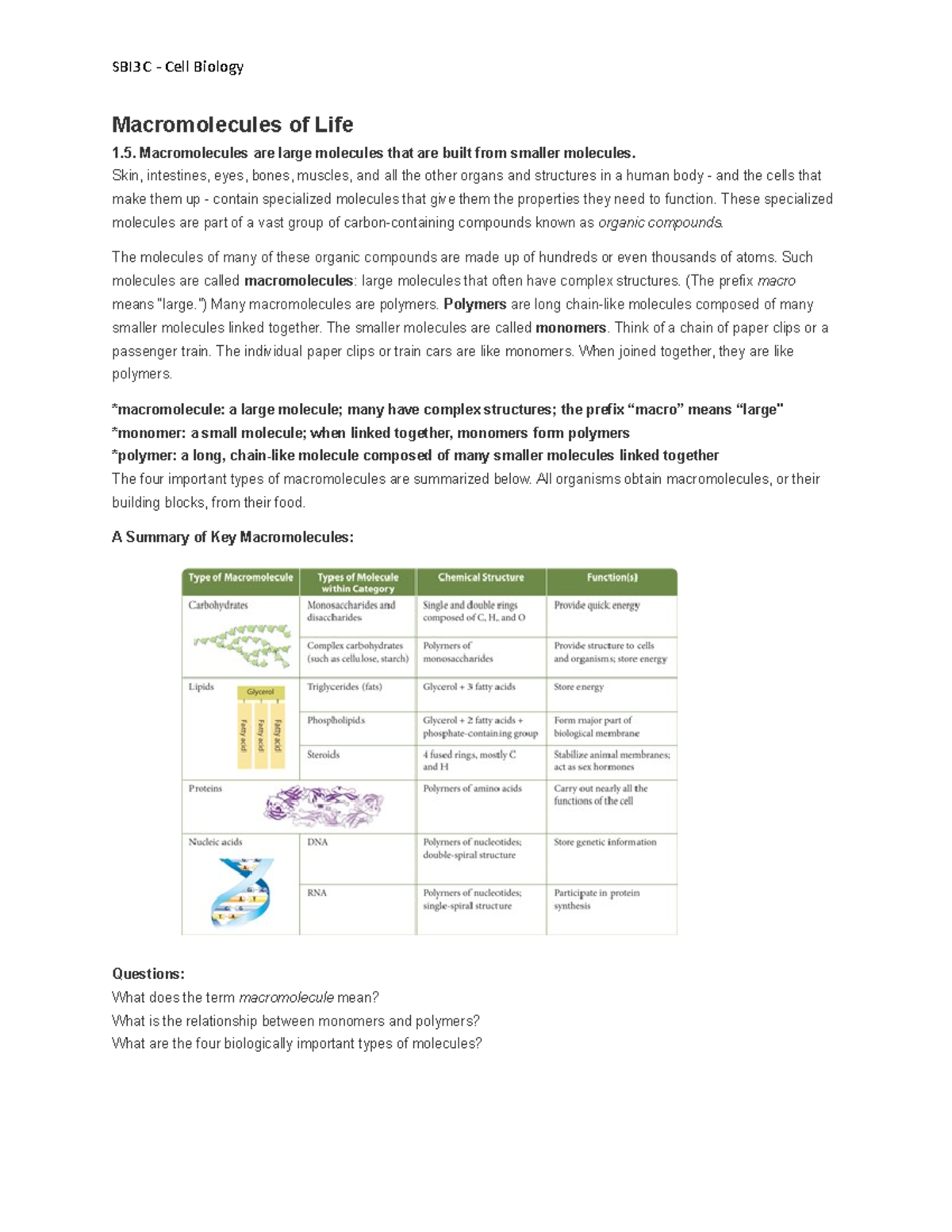 1.5-1.6-1.7-1.8-1.9-NOTE-Macromolecules of Life - Macromolecules of ...
