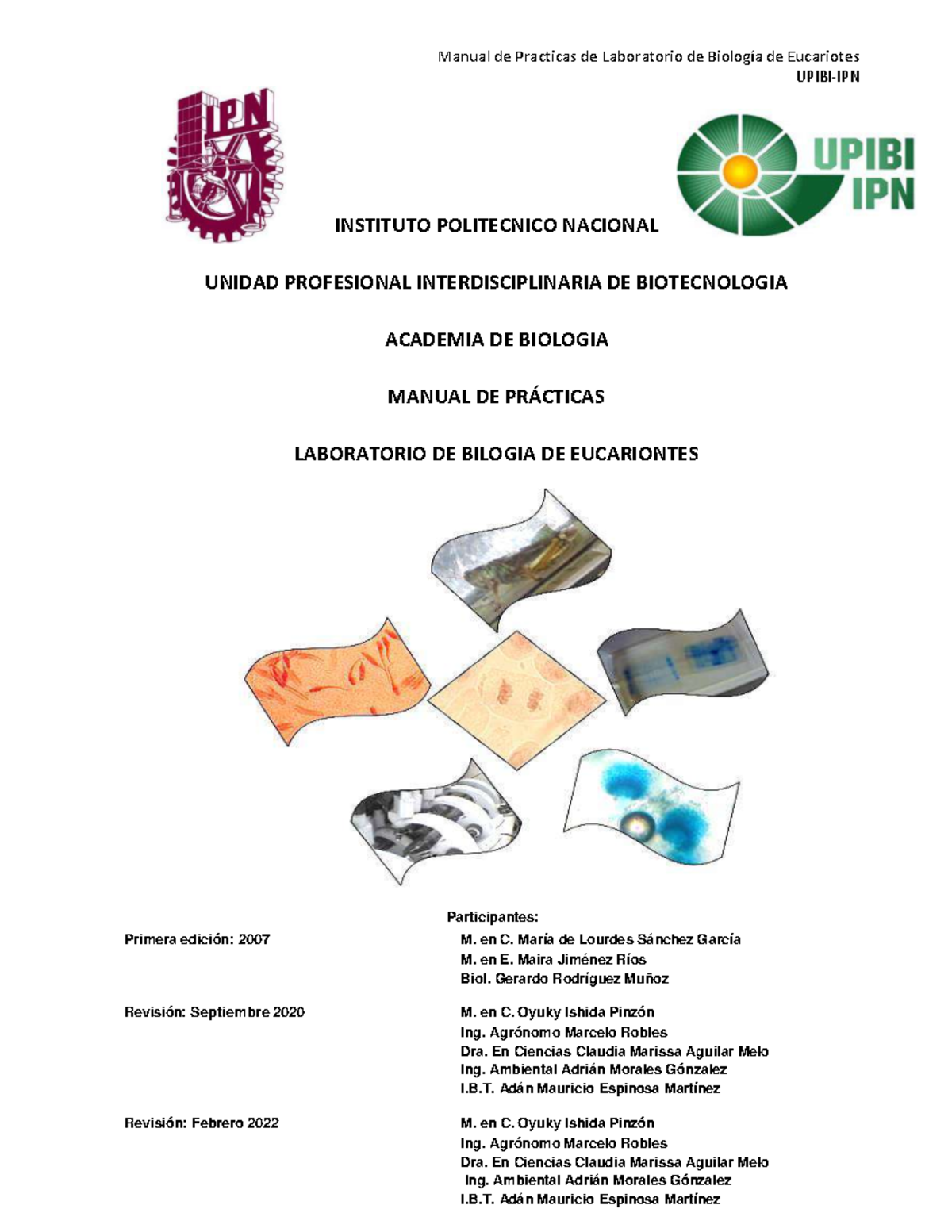 Manual B Iologia - UPIBI-IPN INSTITUTO POLITECNICO NACIONAL UNIDAD ...
