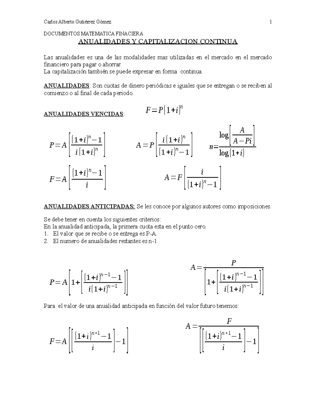 Formulas Anualidades anticipadas - DOCUMENTOS MATEMATICA FINACIERA ...