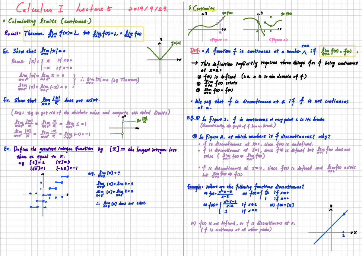 Lec05-190924 - lecture - Calculus - Studocu