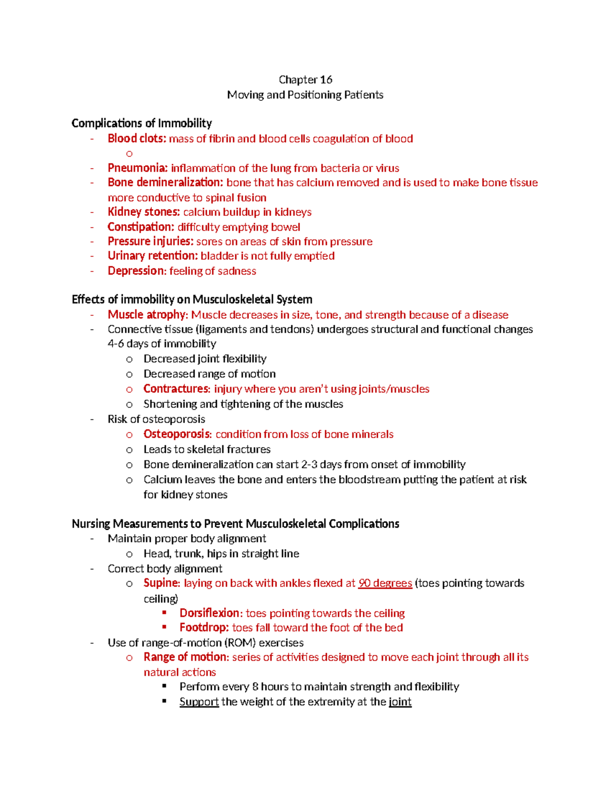 Ch 16 Moving & Positioning Pateints - Chapter 16 Moving and Positioning ...