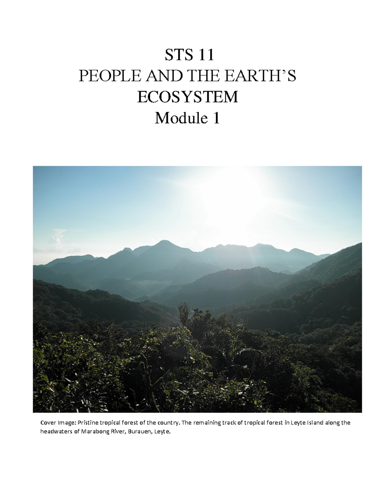 STS11 Module 1 - This documents is for students who have subjects STS ...