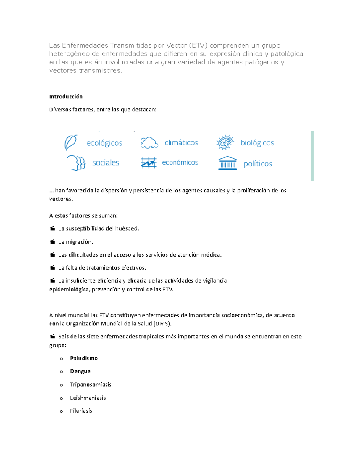 Las Enfermedades Transmitidas por Vector - Introducción Diversos ...