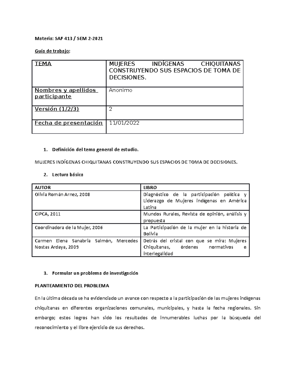 SAF413-Trabajo FF - Trabajo de Investigación "Mujeres Indígenas ...