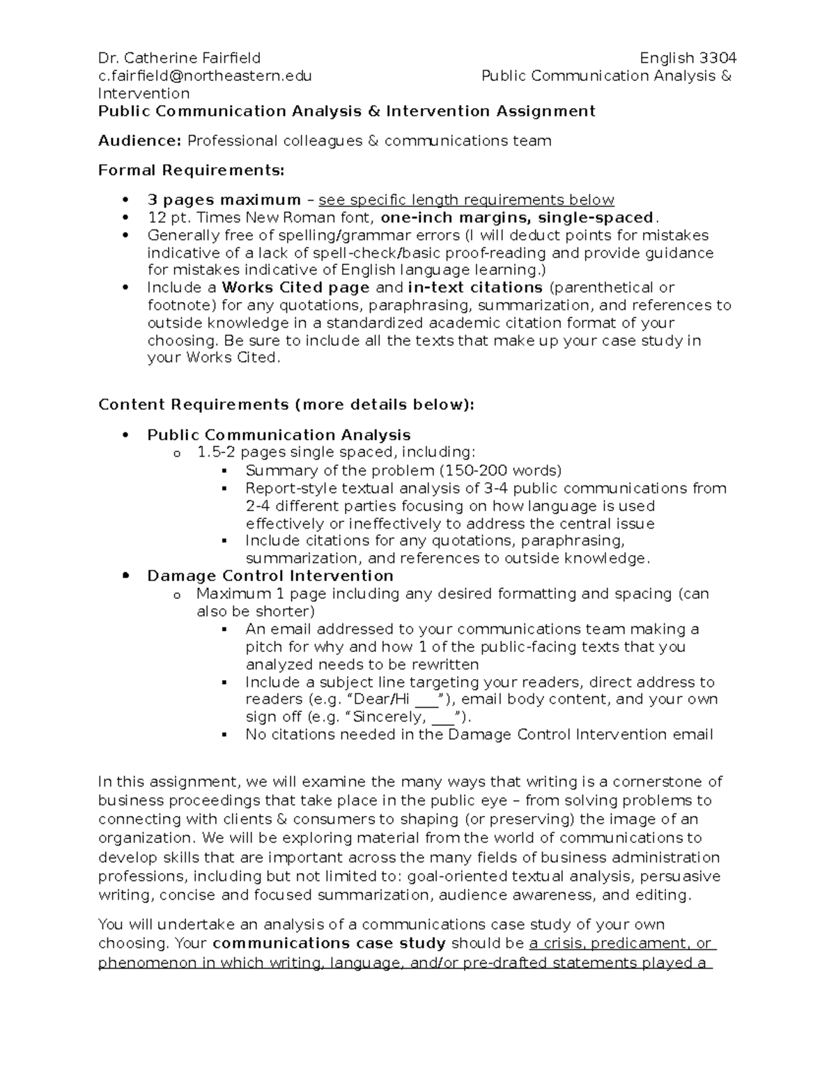 Awdsp 23Public Comm Analysis Intervention Assignment Brief - Dr ...