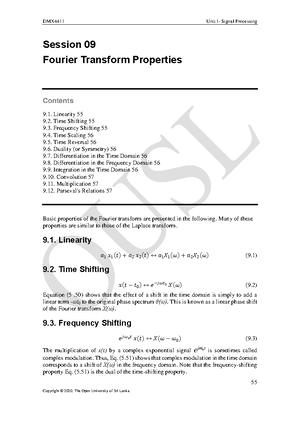 Session 04 - Signal operations and properties - DMX4411 Unit I- Signal Processing 24 Session 04 ...