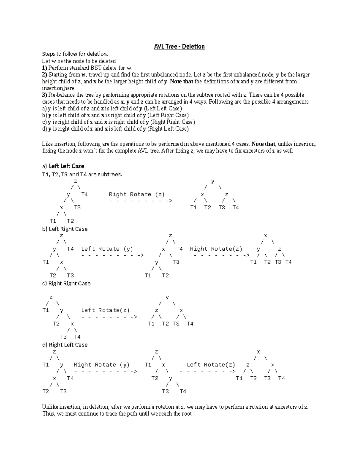 AVL-Tree-deletion - AVL trees - AVL Tree - Deletion Steps to follow for ...
