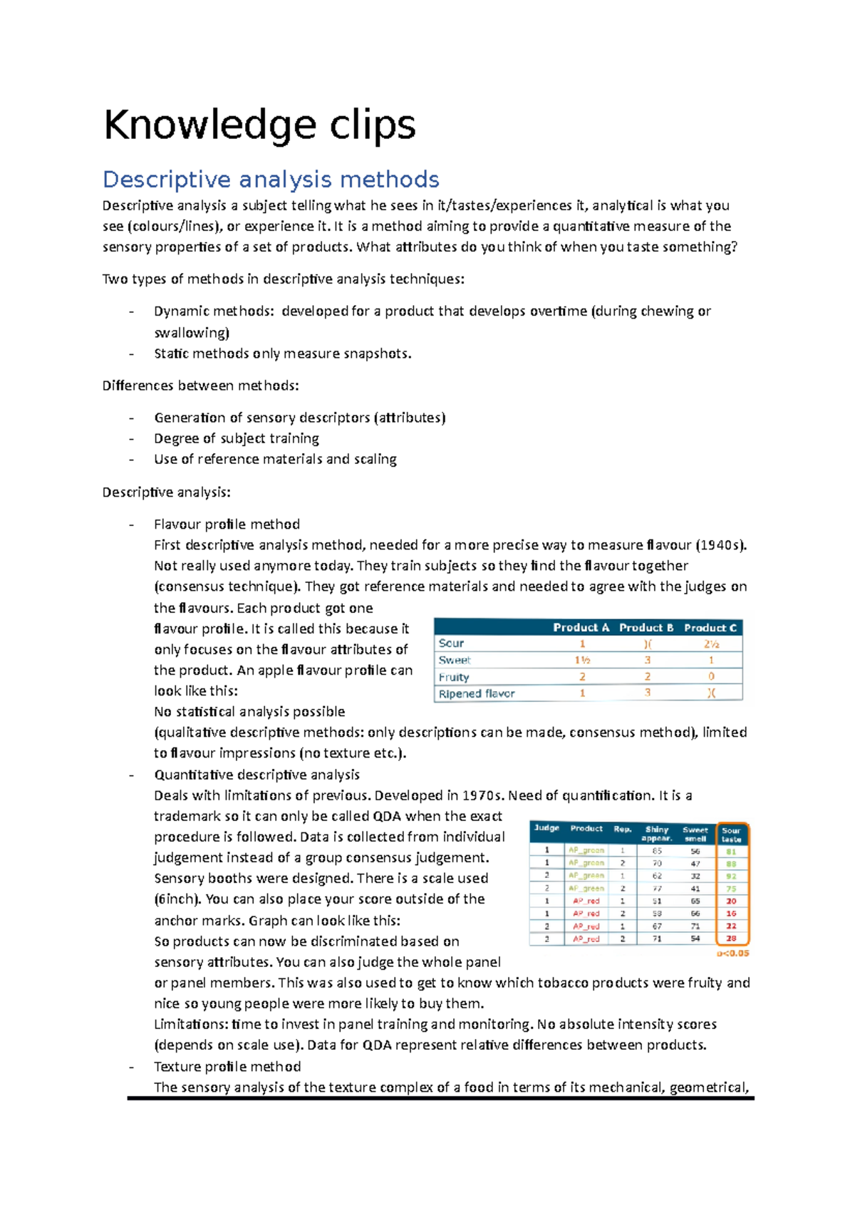 Samenvatting knowledge clips brightspace - Knowledge clips Descriptive ...