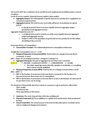Mod 3 Notes - Mod 3: Notes “Inflation” and “Economic Growth” Below is a ...