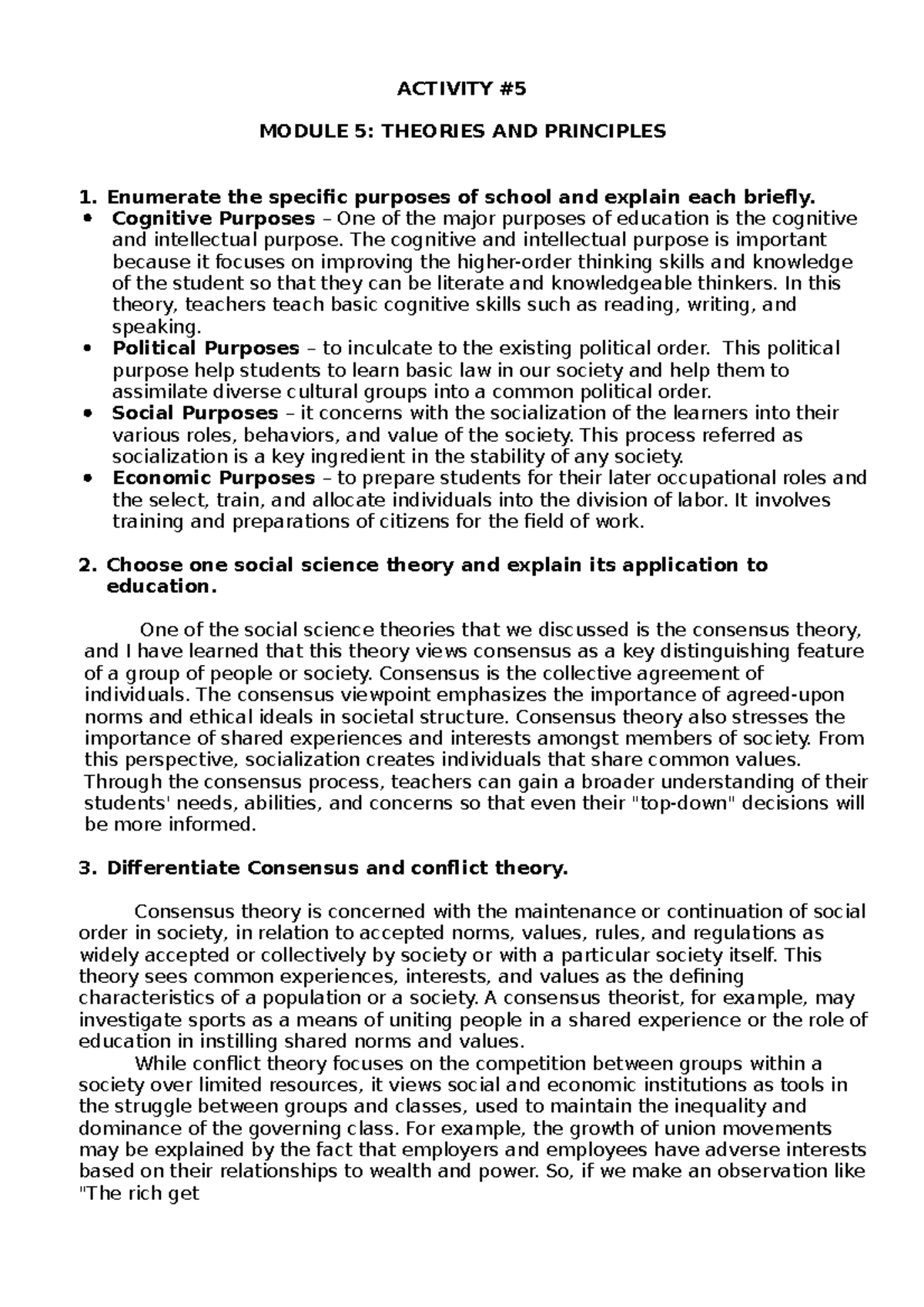 EDUC 7- Activity 5 - Hope this file help you. - ACTIVITY MODULE 5 ...