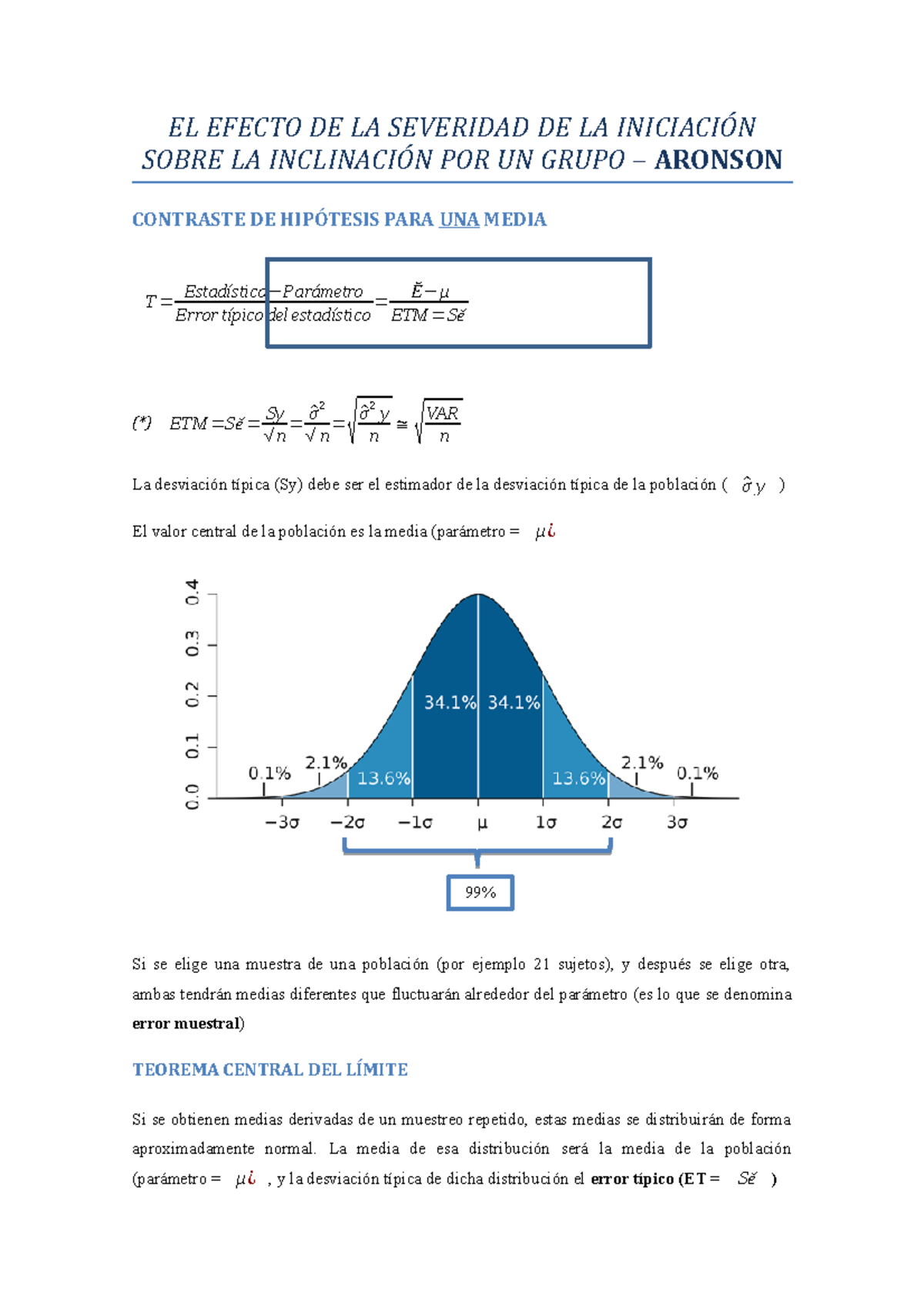 Todas las fórmulas y ejercicios resueltos, así como el desarrollo de ...