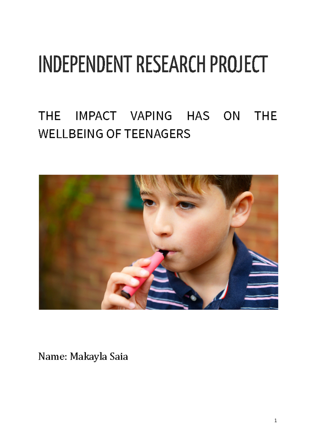 IRP Scafold - Assessment on Parenting and Caring Module - INDEPENDENT ...