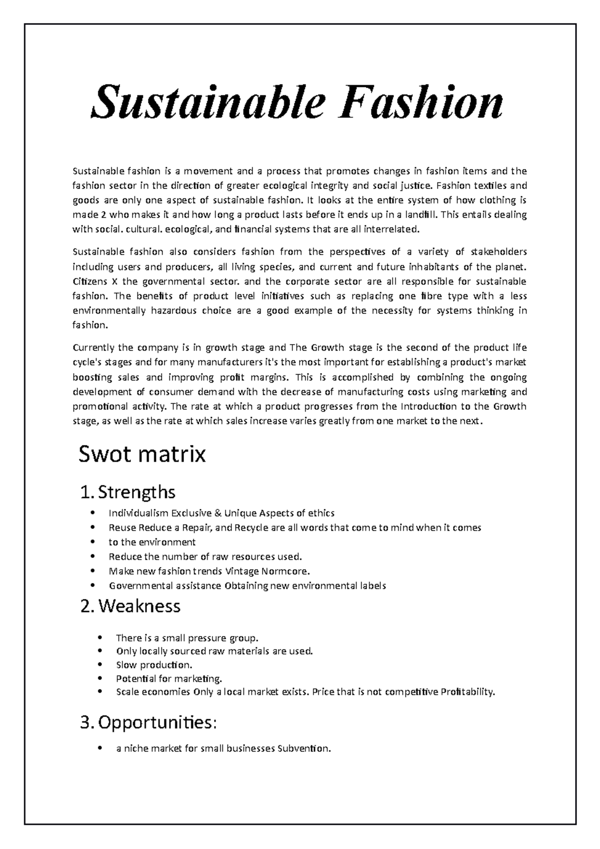 Sustainable Fashion - related to finance - Sustainable Fashion ...