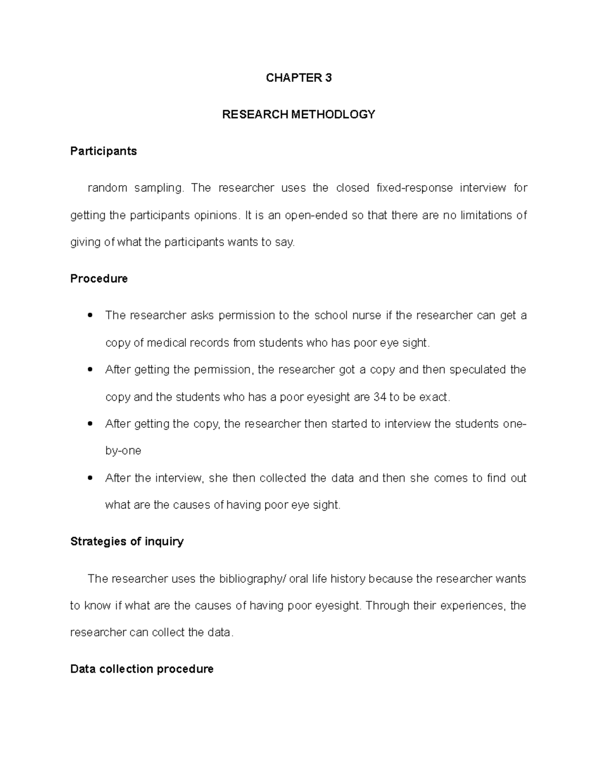 Chapter 3 thesis - Copy - CHAPTER 3 RESEARCH METHODLOGY Participants ...