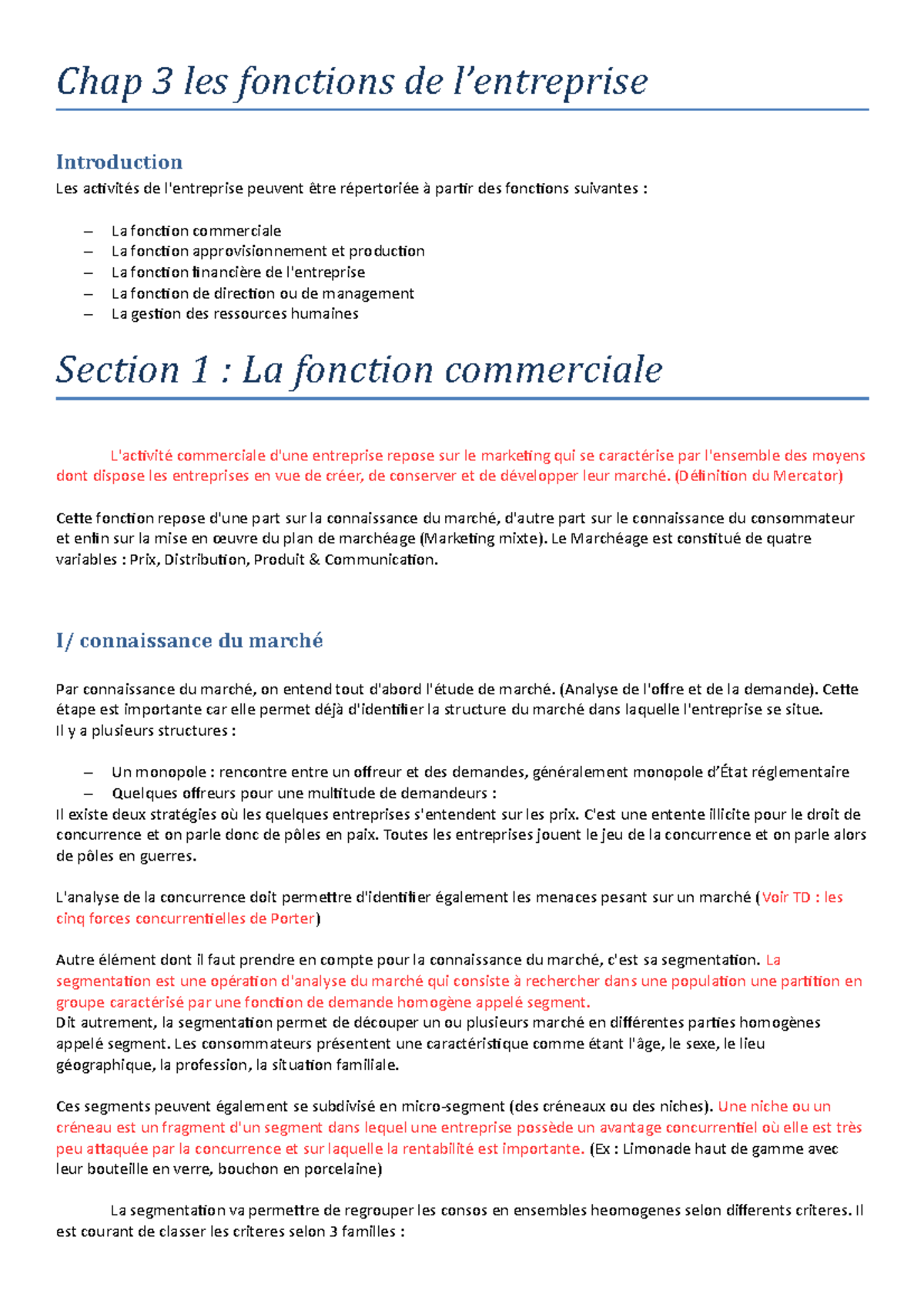 Chap 3 les fonctions de l'entreprise - Chap 3 les fonctions de l ...