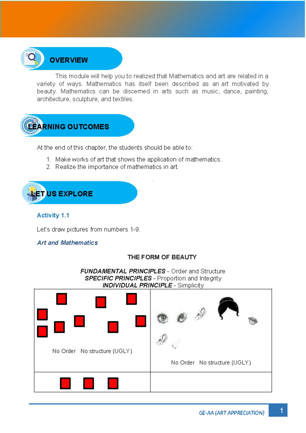 Art app Module 8 Art and Mathematics - This module will help you to ...