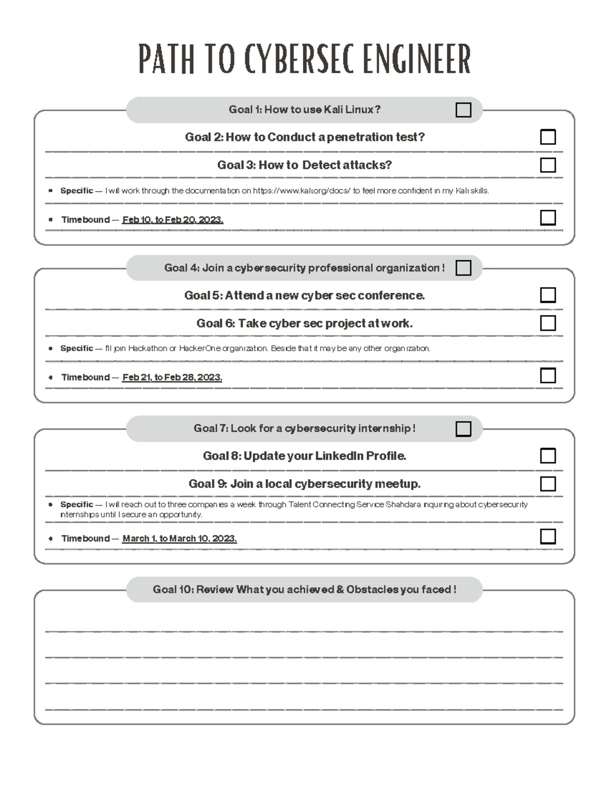 Path to Cyber Sec Engineer - PATH TO CYBERSEC ENGINEER Goal 1: How to ...