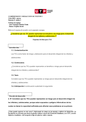 GC AN21 Consigna TA3 22C1M-1 - Consigna para Tarea Académica 3 1. Logro a evaluar: Al finalizar ...