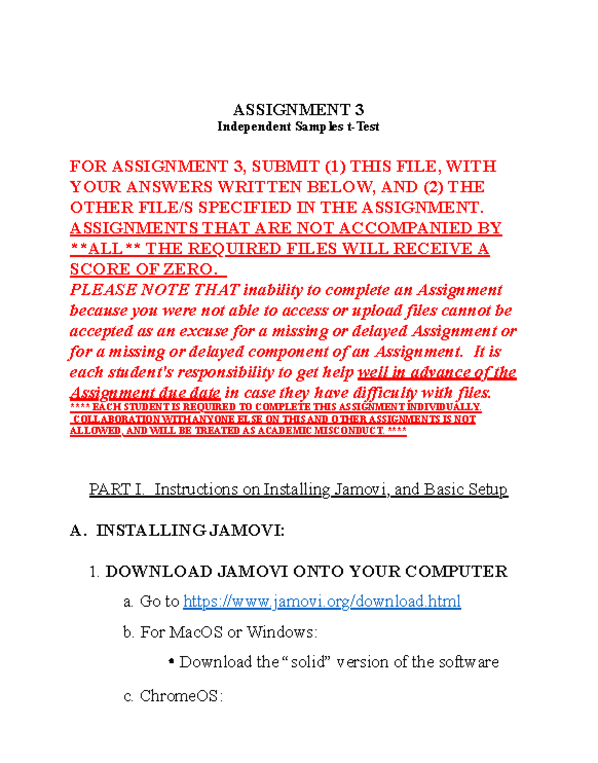 Assignment 3-final 2 - ASSIGNMENT 3 ####### Independent Samples t-Test ...