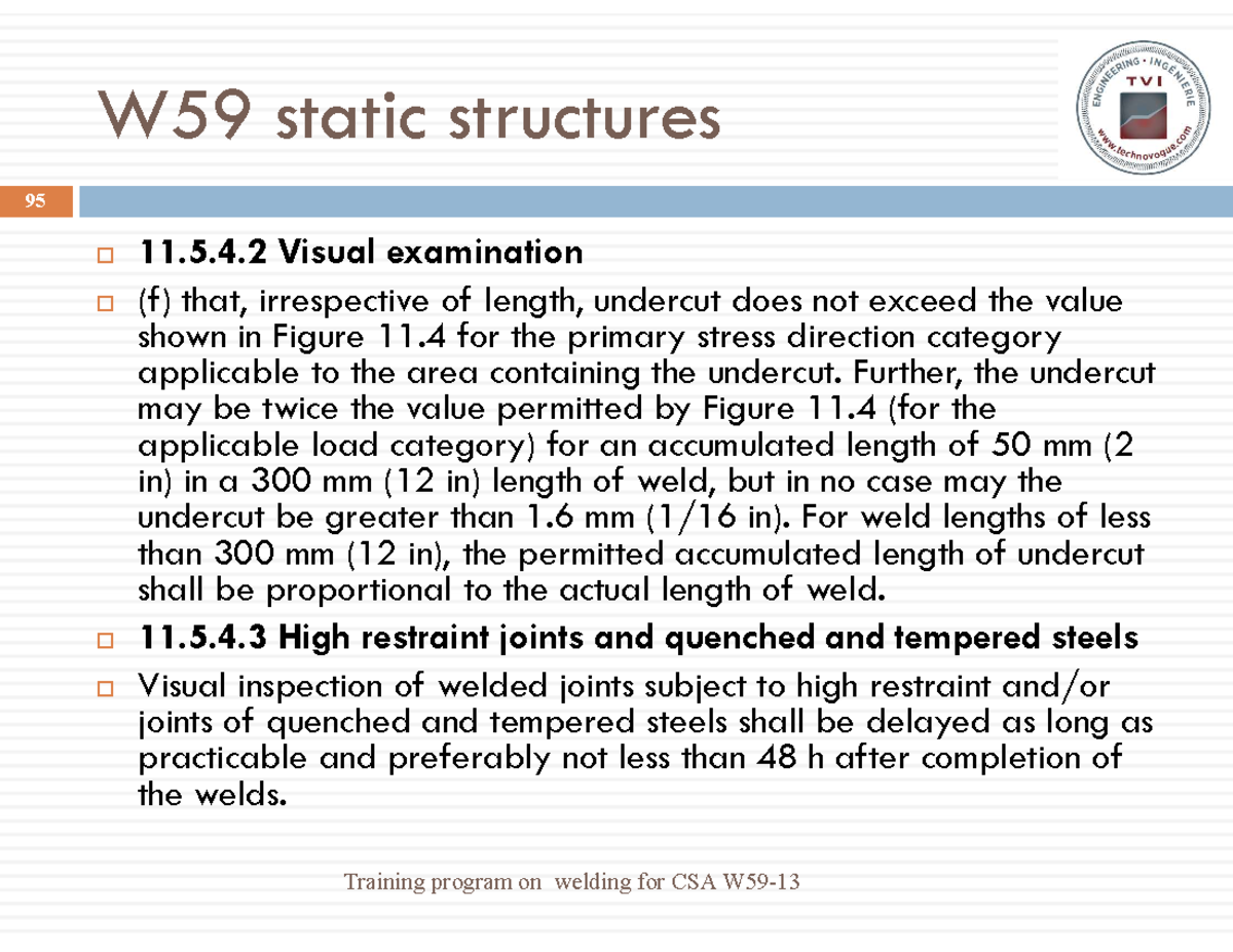 MECH 6541 WElding joint w59 welding defect training part 6 - W59 static ...