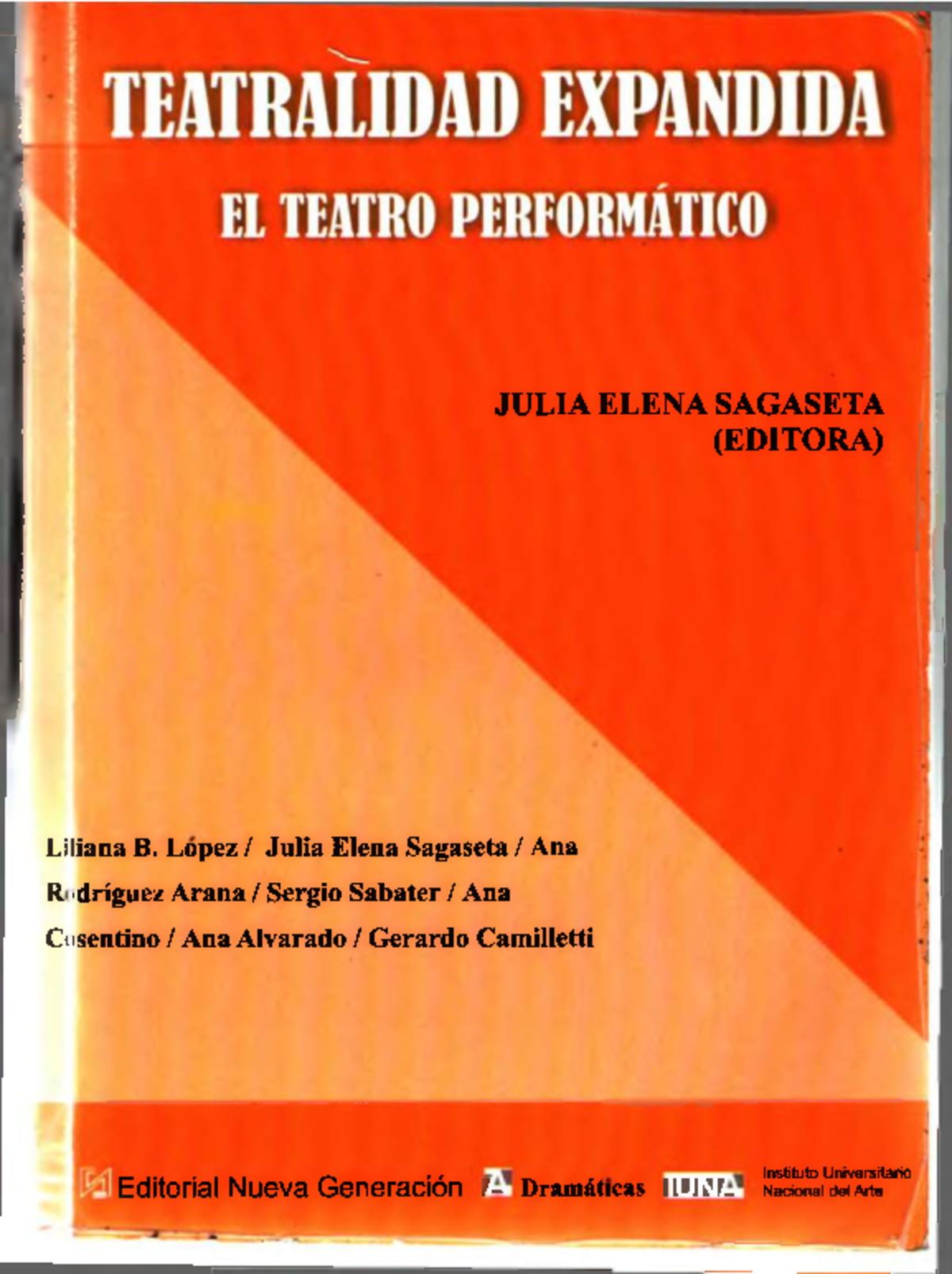 Sagaseta. Teatralidad Expandida - JULIA ELENA SAGASETA (EDITORA ...