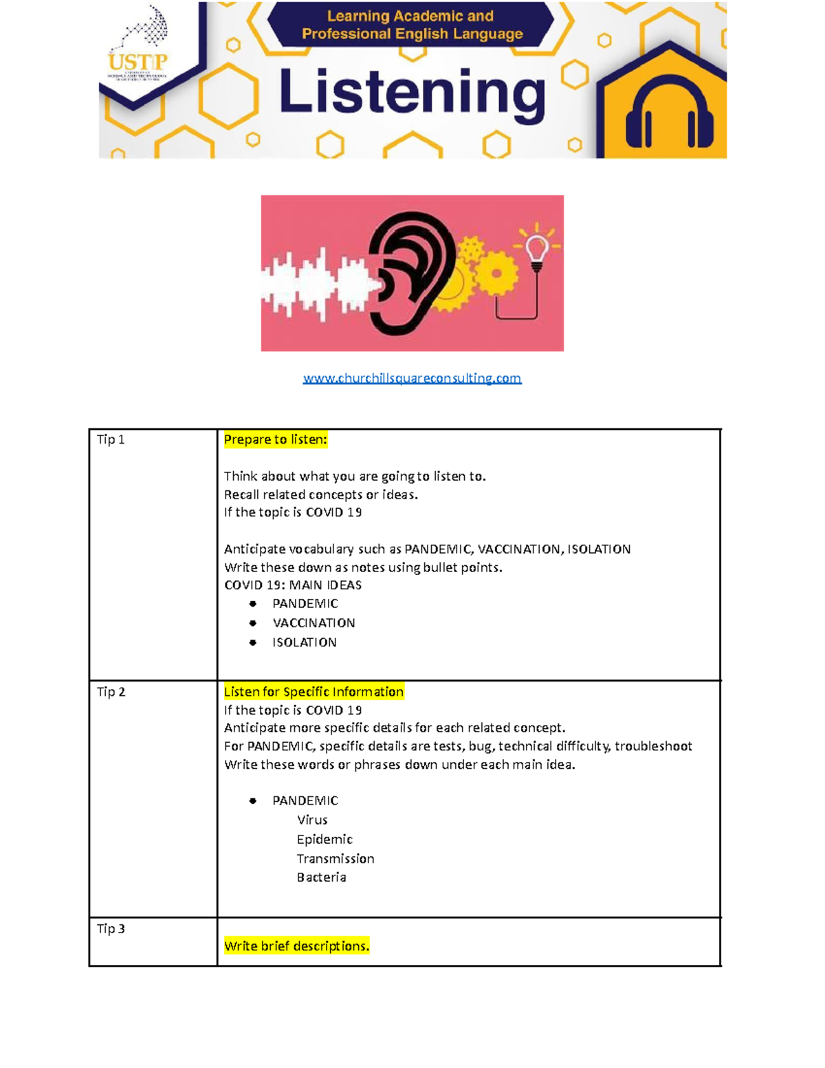 R 4 Listening-Tips - will give you some listening tips ...