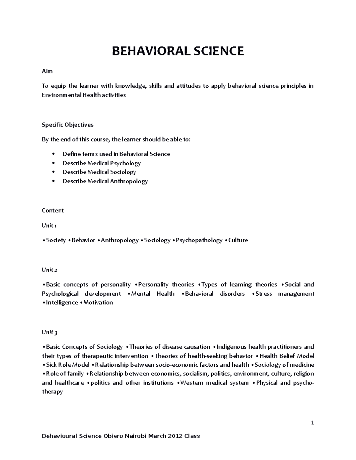 Behavioural 2014-1 - good for lecturers to students. - BEHAVIORAL ...
