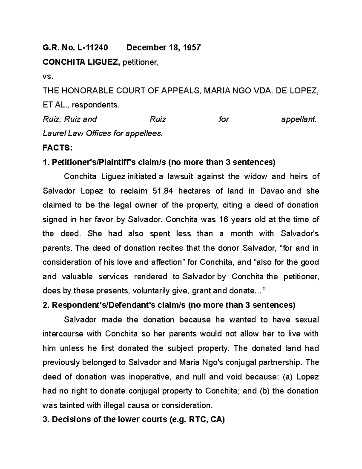 Liguez vs. Court of Appeals 102 Phil. 577 - G. No. L-11240 December 18 ...