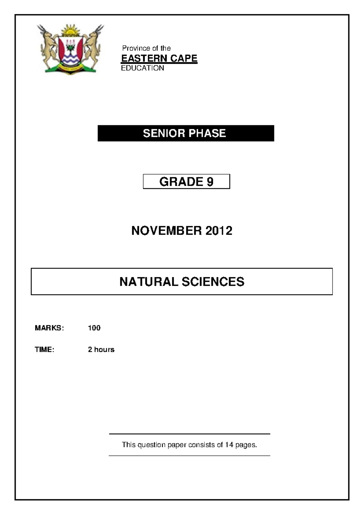 Natural SC-GR9 2012-QP-Eng - Province of the EASTERN CAPE EDUCATION ...