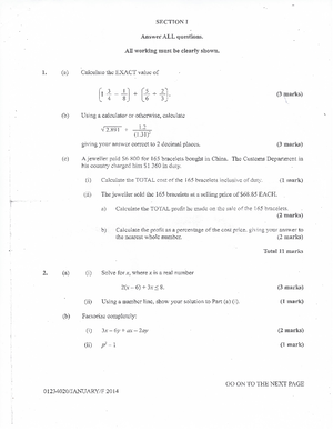 May 2018 maths - Questions - Csec mathematics - Studocu