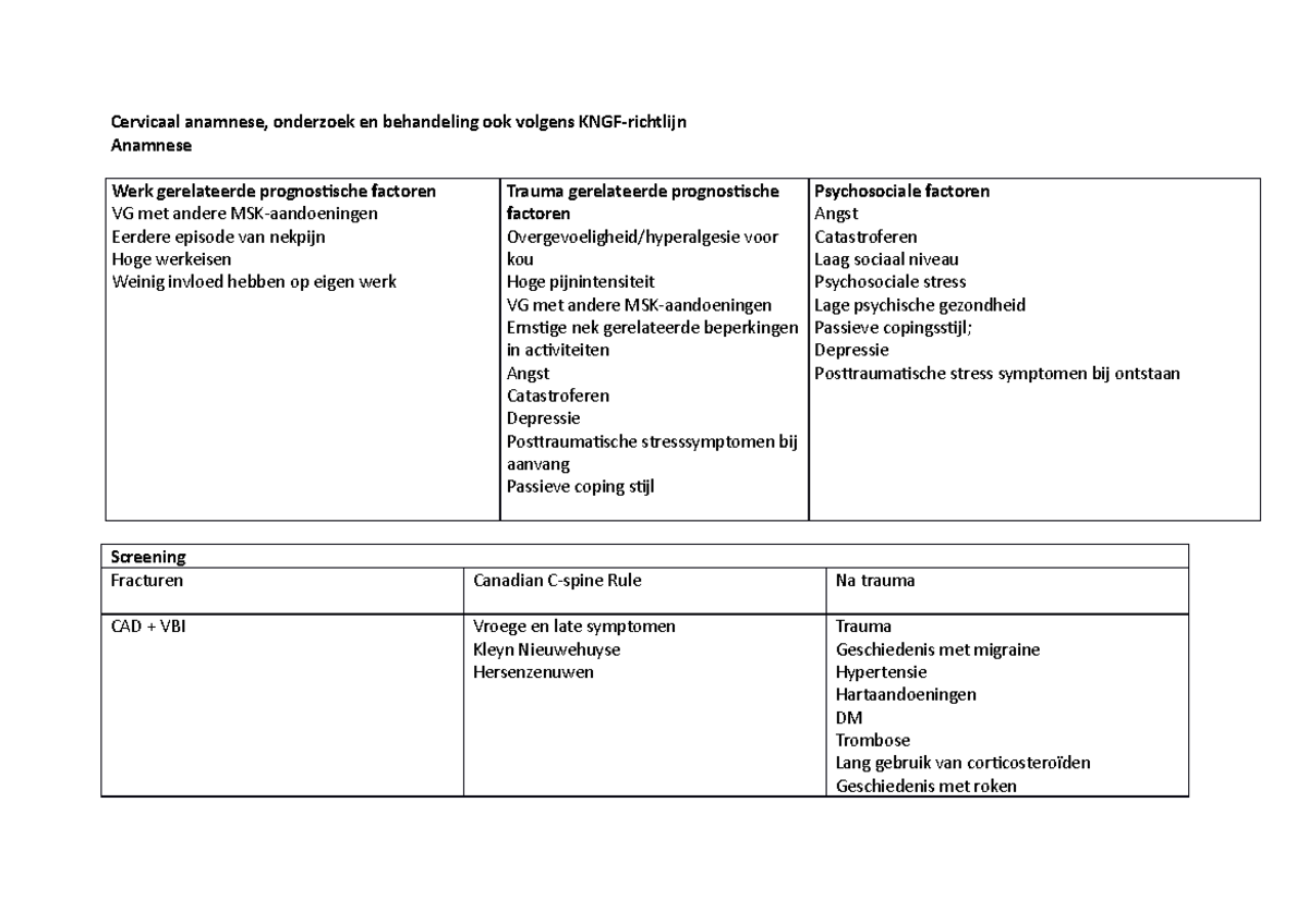 Cervicaal anamnese, onderzoek en behandeling - De therapeut plaatst één ...