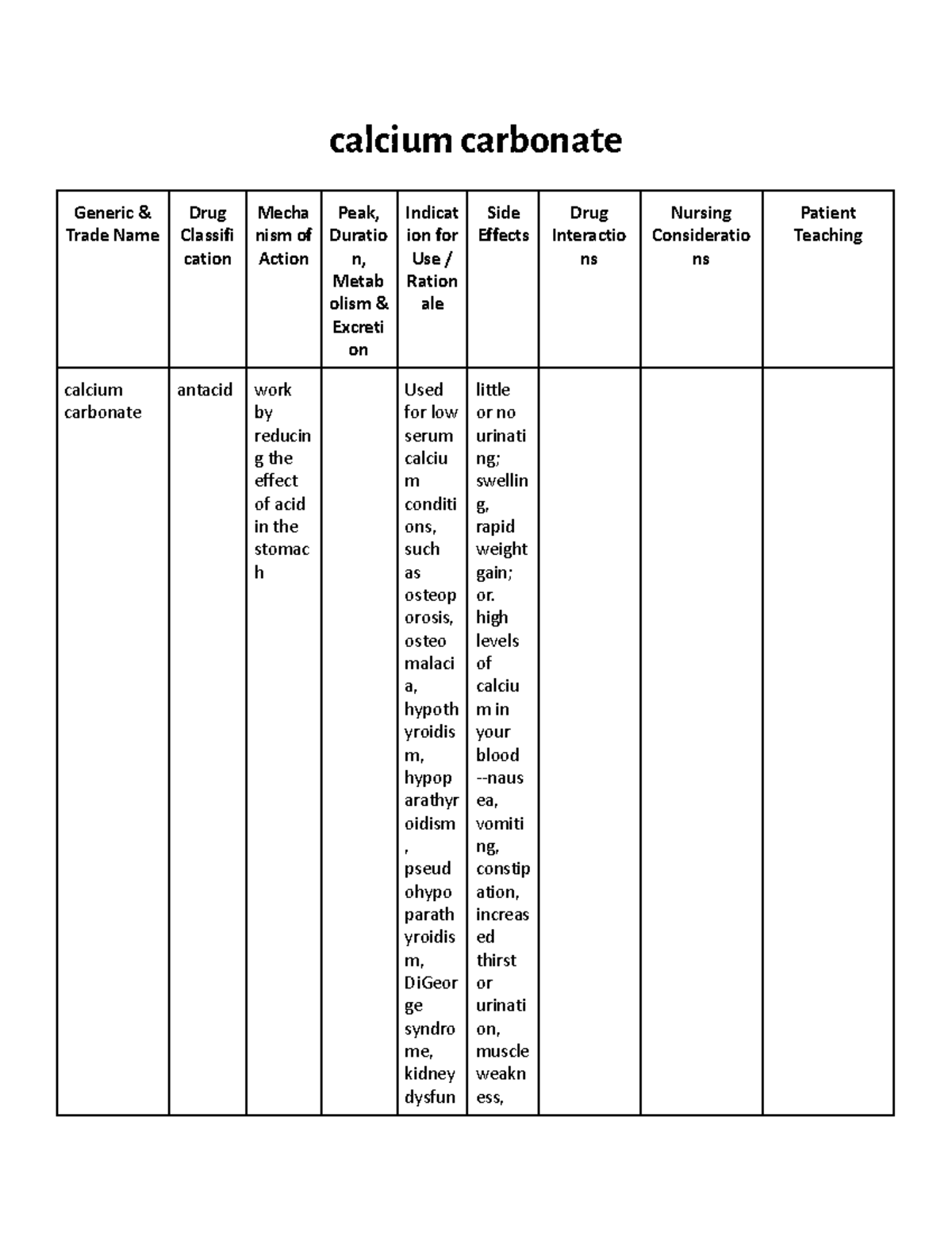 Calcium carbonate - calcium carbonate Generic & Trade Name Drug ...