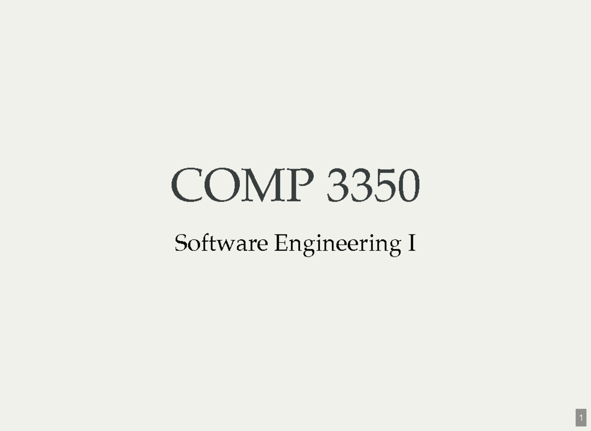 2-code quality - Notes from winter term - / COMP 3350 Software ...