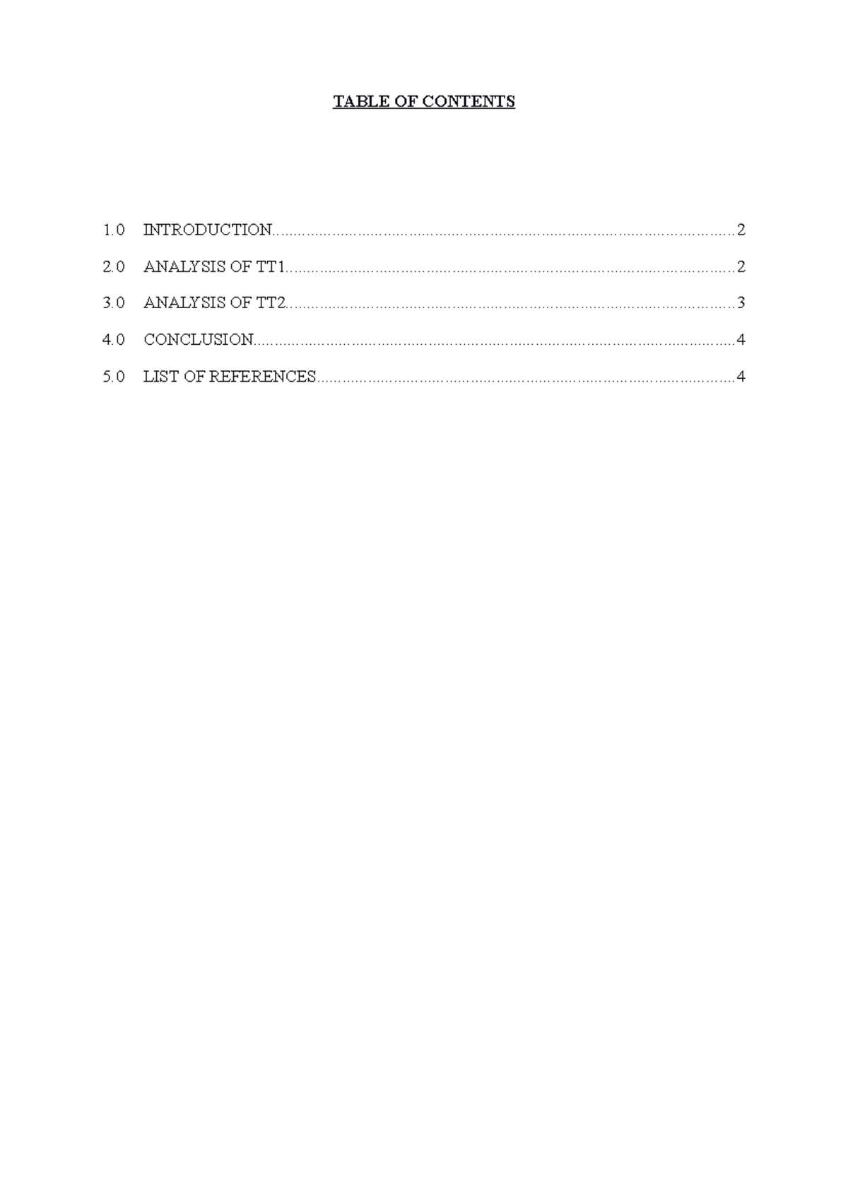 Translation Analysis - TABLE OF CONTENTS 1 - Studocu