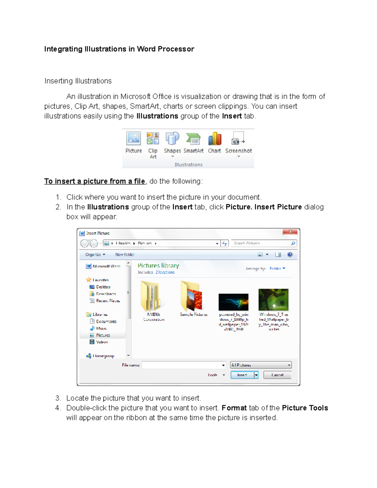Chapter 2 Lesson 1 - SHS ICT Module - Integrating Illustrations in Word ...