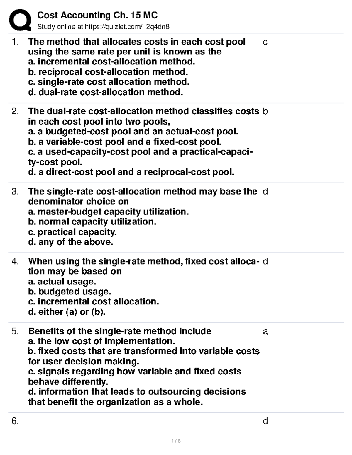 COST Theories - Study online at quizlet/_2q4dn The method that ...