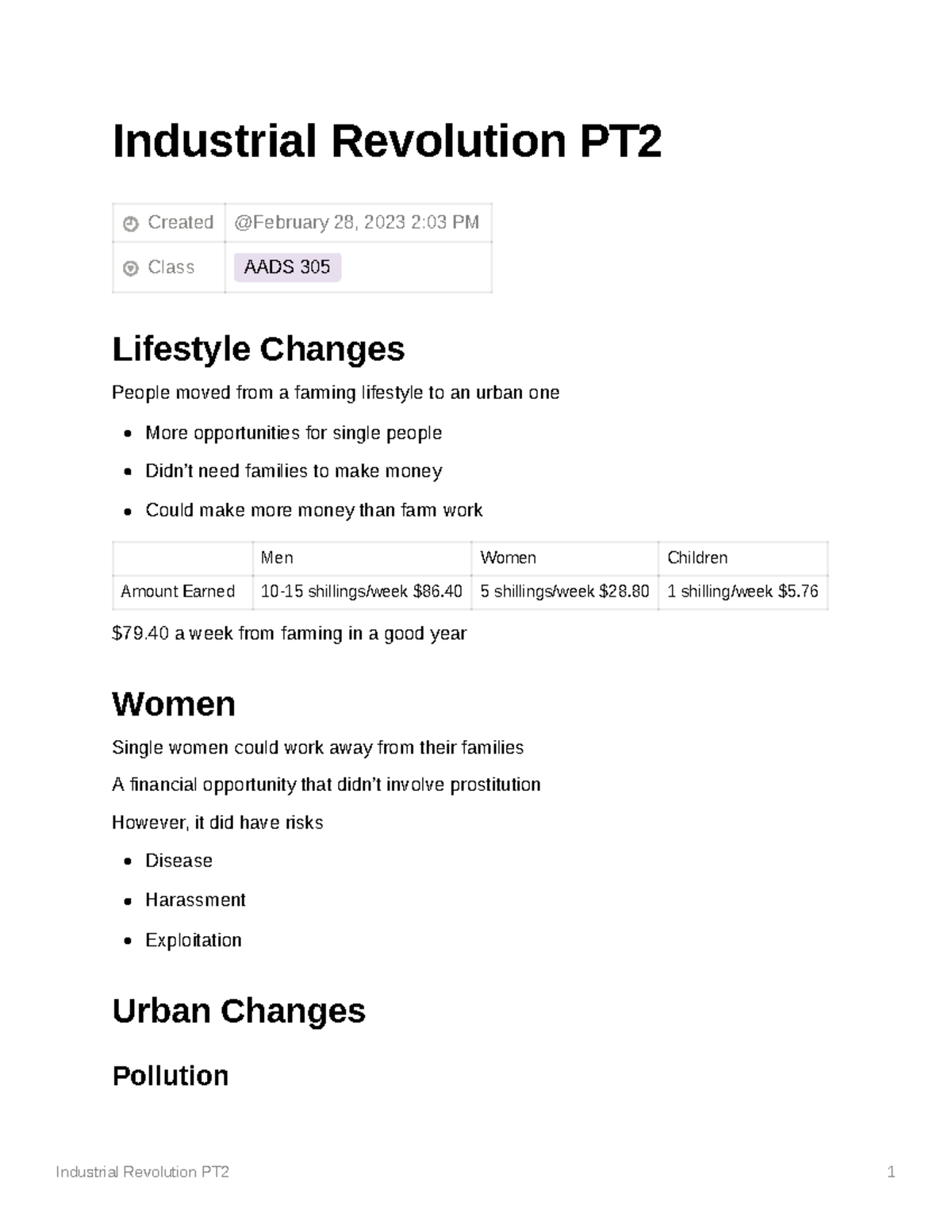 Industrial Revolution PT2 - Industrial Revolution PT Created Class AADS ...