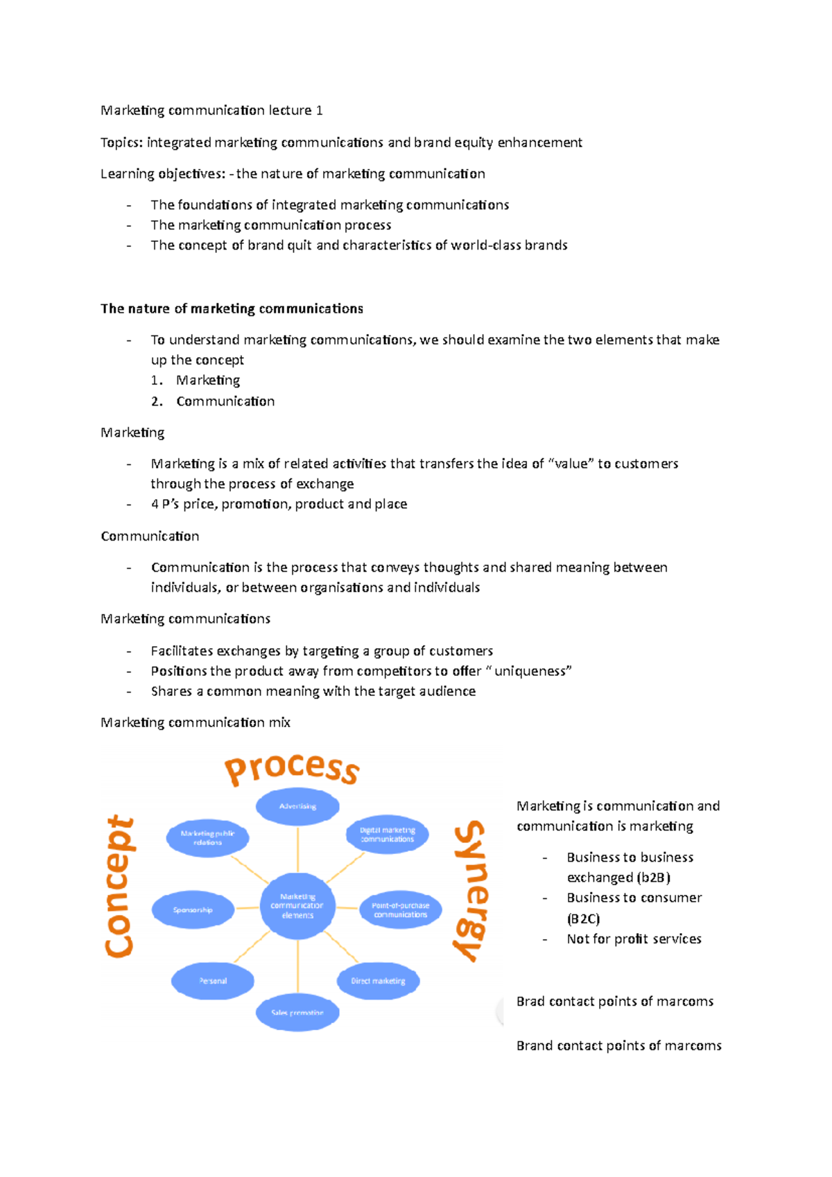Marketing communication lecture 1 - Marketing 2. Communication ...