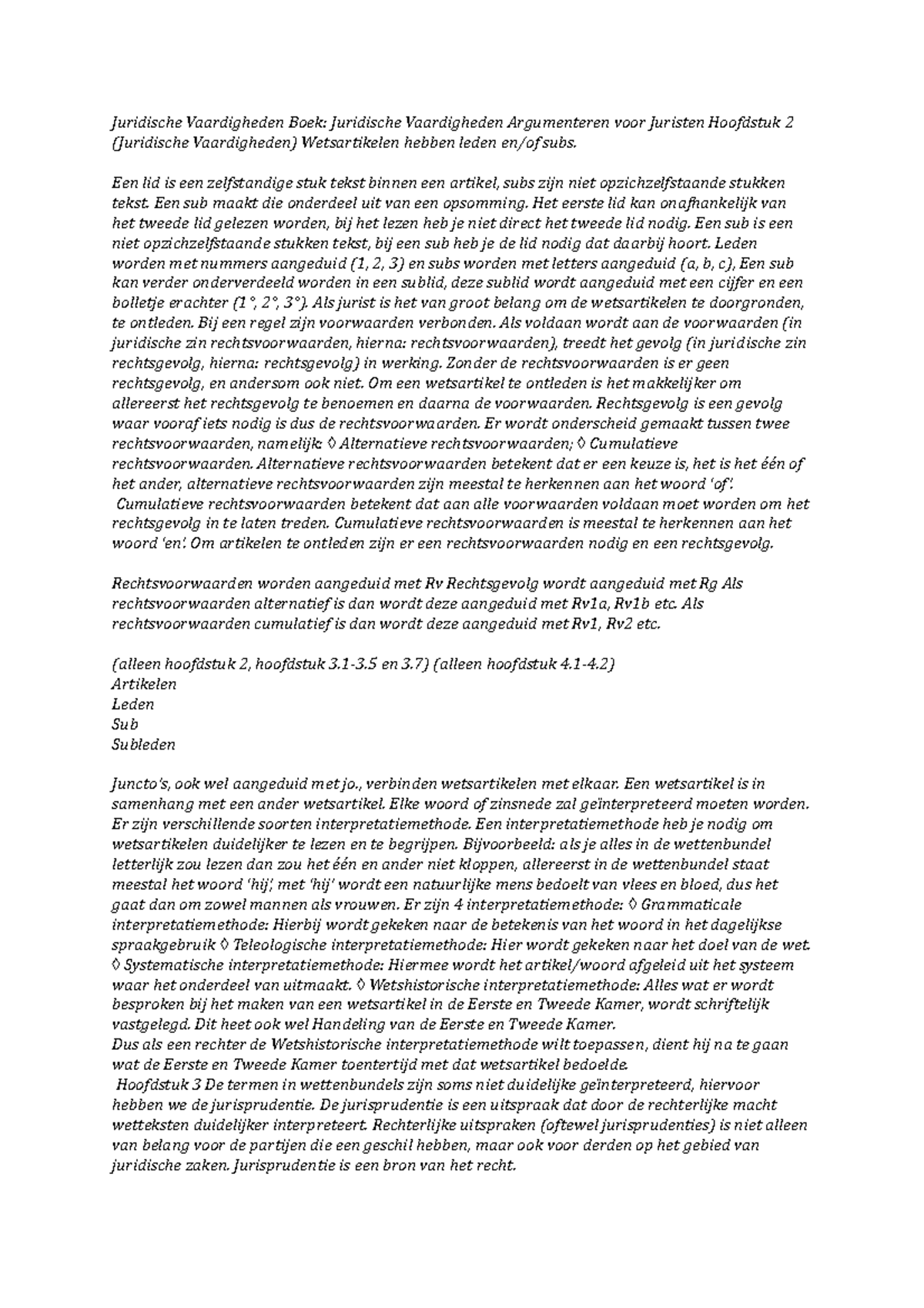 Juridische Vaardigheden Boek - Een lid is een zelfstandige stuk tekst ...