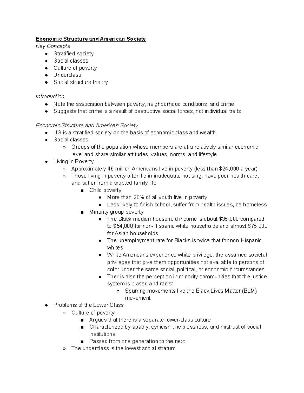 06 Social Structure Theory - Economic Structure and American Society ...
